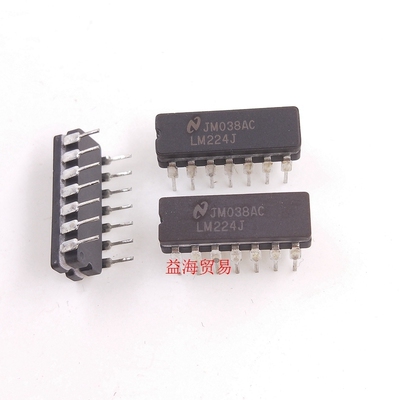 LM224J 全新原装进口 LM224 直插 DIP14 陶瓷 芯片 IC集成电路