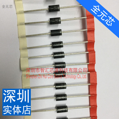 10个SB5100 全新原装直插肖特基二极管 5A/100V DO-27 一片起直接