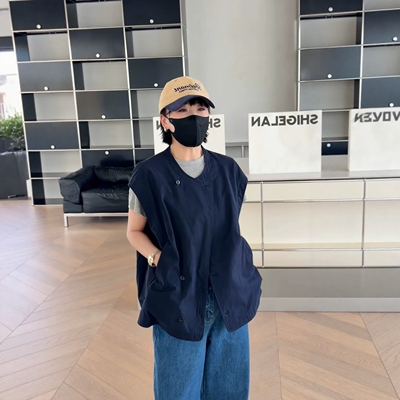 诗歌兰欧韩女装2026春季新款8243时尚百搭日系马甲松弛感外套