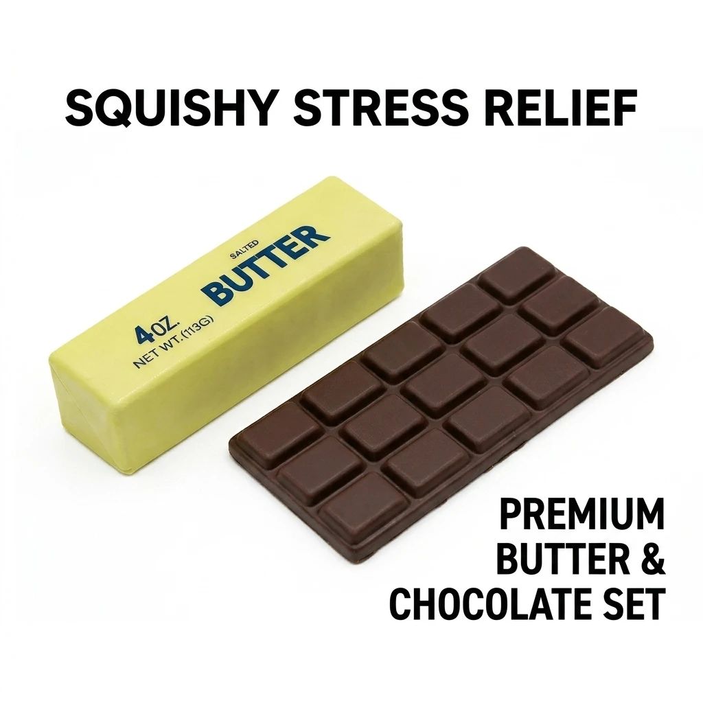 Super Wet Soft Chocolate Butter Bar Squishy Slow Rising PU S