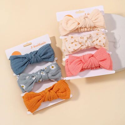 3pcs Baby Girls Headband Set Bow Knot Head Wrap Bandage Kids