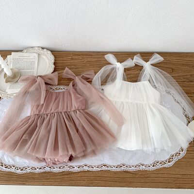 Summer Baby Romper Set Lace Polka Dots Toddler Princess Dres