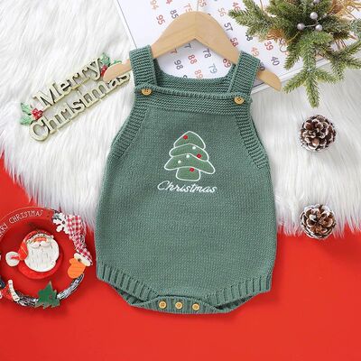 Winter Christmas Baby Bodysuits Clothes 0-18m Sleeveless One