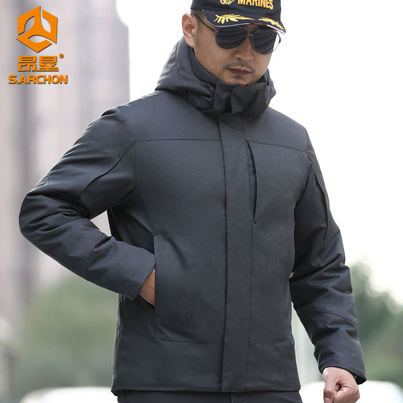 昂垦潜行者战术棉服秋冬加厚保暖冲锋衣男户外军迷防水连帽登山服