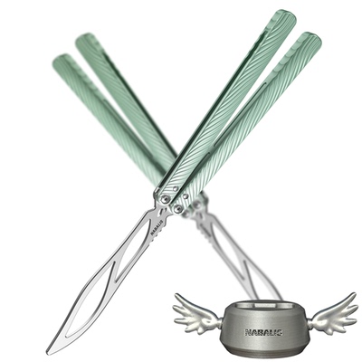 Nabalis-wing蝴蝶刀花式铝合金玩具冠绝天balisong安全未开刃