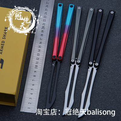 战鲨原创尤里卡蝴蝶刀【冠绝天balisong】花式玩具安全不开刃