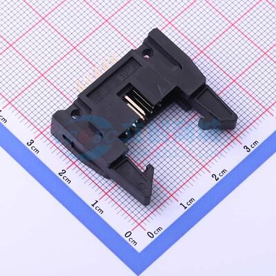 连接器 DC2-2.54-10PAS 插件,P=2.54mm 2x5P 牛角扣