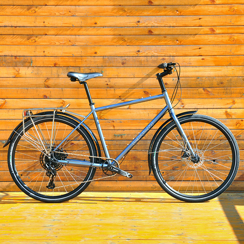 LKLM开朗318单盘款旅行车钢架单车长途骑行自行车川藏环华通勤_虎窝淘