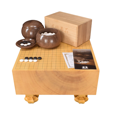 熊须围棋套装香榧木棋墩