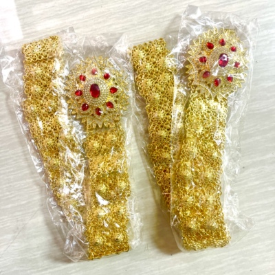 泰国服装配件傣族服饰大腰带金色腰链大气合金泼水节服饰配件大号