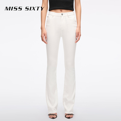 【七七酱直播间】【杨幂同款】Miss Sixty牛仔裤白色长裤微喇