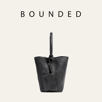 Bounded有界 woven tote编织菜篮子轻奢通勤托特包单肩水桶包