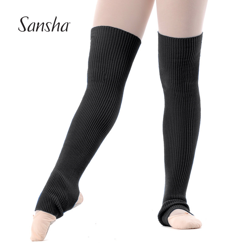 Sansha 法国三沙成人女针织护腿保暖护腿袜套芭蕾舞蹈护具可踩脚