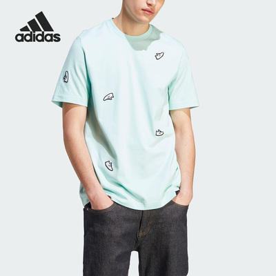 阿迪达斯男子运动短袖
