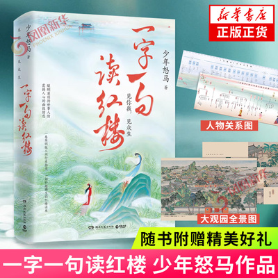 一字一句读红楼 《鲜衣怒马少年时》作者少年怒马著【赠人物关系图+大观园全景图】红楼读本简明版人间行走指南 新华正版书籍