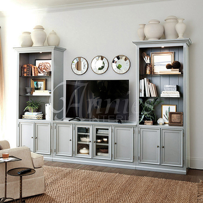 新古典组合客厅书房实木两门美式