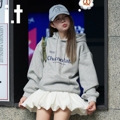 it美式宽松连帽卫衣2025新款