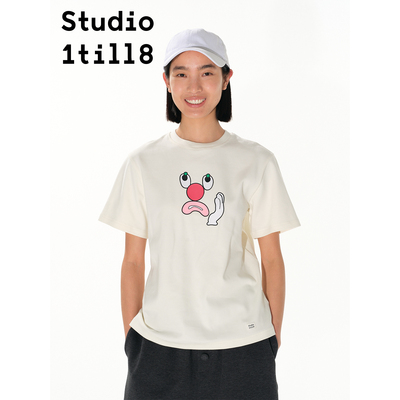 Studio1till8牙痛表情印花T恤