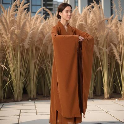 特价高档广袖海青出家师父多丽丝大袖僧袍男女和尚比丘尼僧衣僧侣