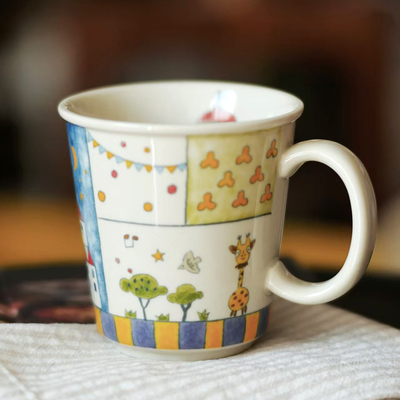 马戏团复古马克杯咖啡杯拉花杯