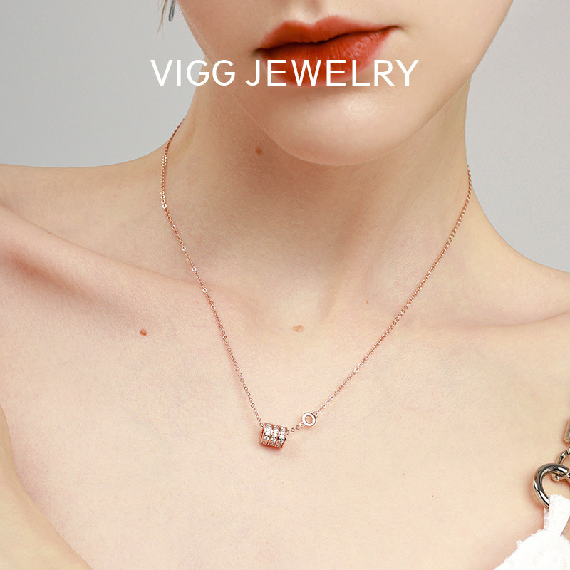 VIGG小蛮腰项链女高级感2023新款潮百搭锁骨链设计七夕送女友礼物_虎窝淘
