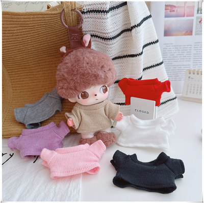 仅售衣服】DIMOOWorld搪胶娃衣布鲁托娃衣纯色螺纹T恤衣服替换