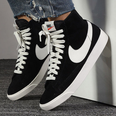 耐克女鞋开拓者翻毛皮高帮板