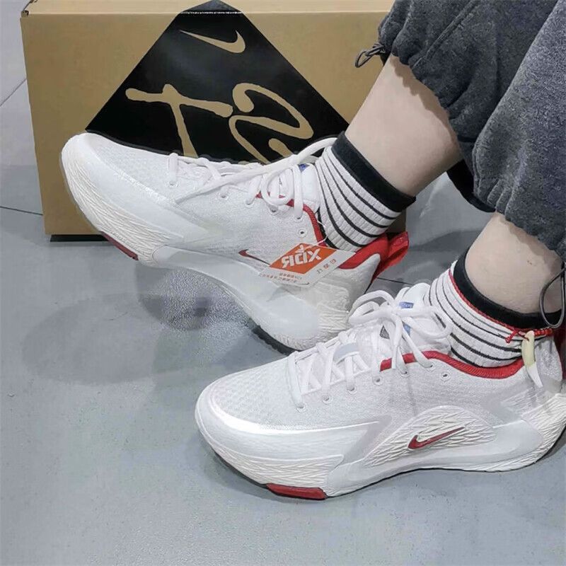 Nike s.t. glow ep 白红 百搭舒适 低帮篮球鞋IQ1129-061