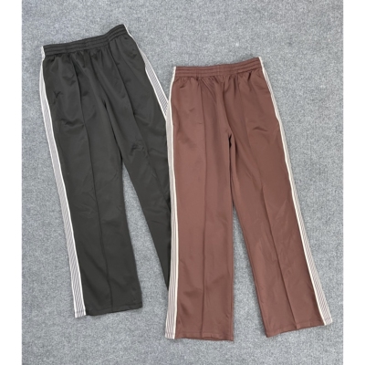 B2195日单新款女装侧边织带宽松直筒裤学生松紧腰运动裤长裤