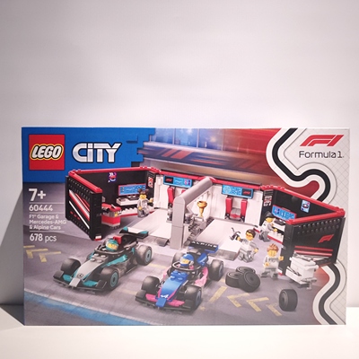 LEGO乐高60444城市F1车库与梅赛德斯AMG和阿尔派赛车拼装积木模型