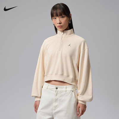 JORDAN耐克女子卫衣短款半拉链秋季新款休闲运动外套 IV7532-272