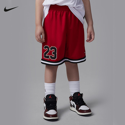Jordan耐克男童幼童季后赛T恤和网眼布短裤套装2025夏II2533-687