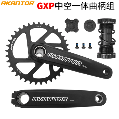 AKANTOR GXP山地车中空一体曲柄170mm铝合金链轮曲柄组牙盘直装