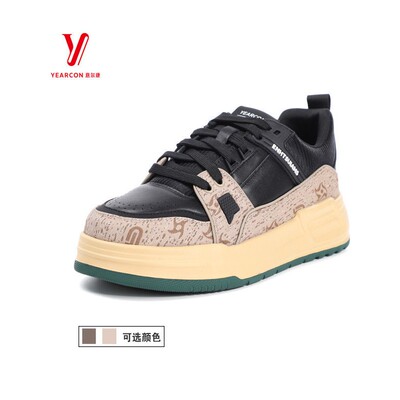 意尔康厚底时尚休闲鞋拼色秋季运动鞋5622ZE90599A新款2025男鞋