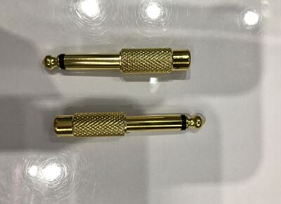 AV转换头6.5公头转莲花母 RCA音频转话筒 6.35转AV莲花镀金头