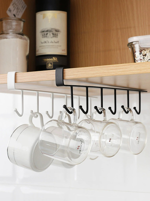 杯子储物架水杯排水墙挂架咖啡杯茶杯挂杯架倒扣杯架