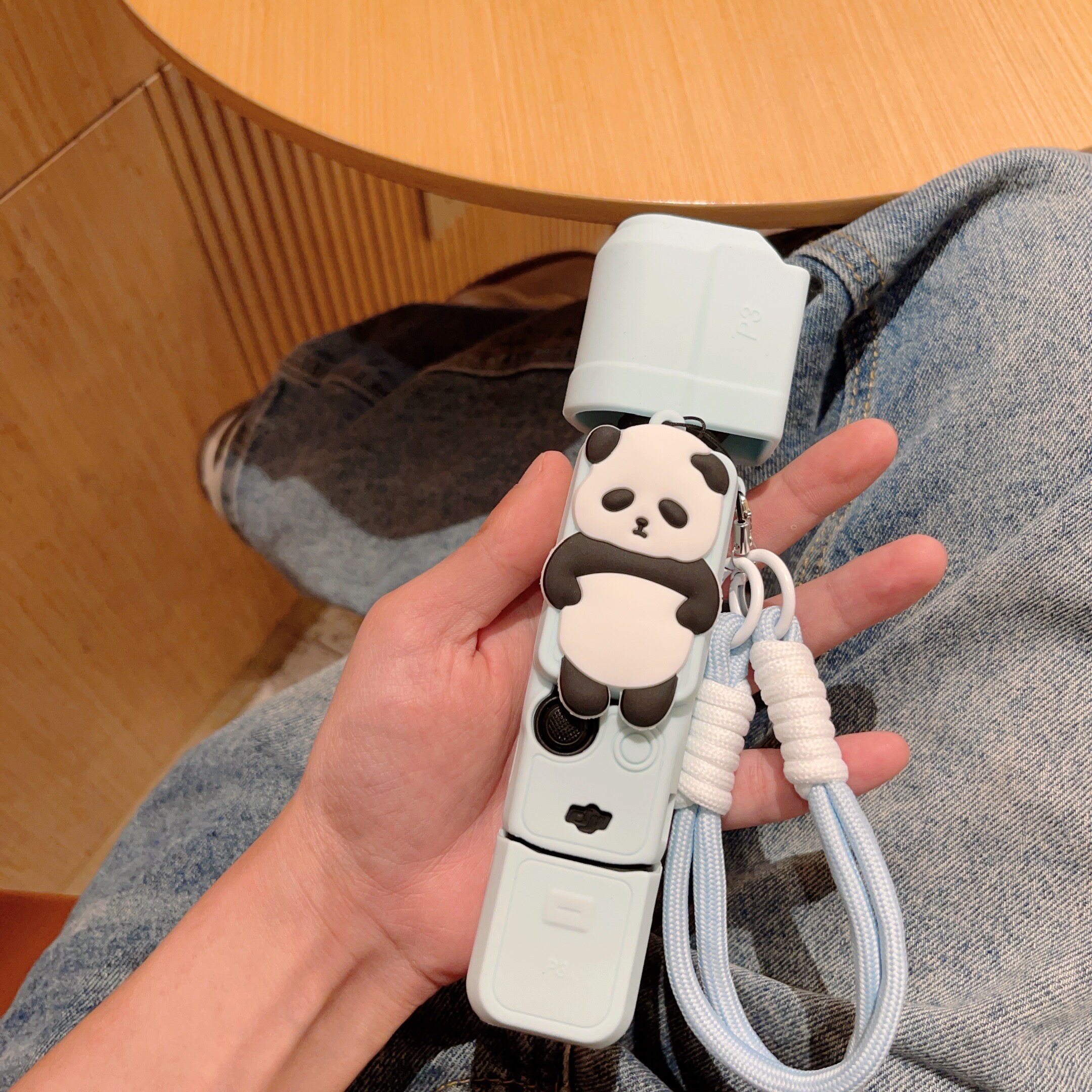 大疆pocket4硅胶保护熊猫软胶口袋相机配件运动相机保护套pocket3