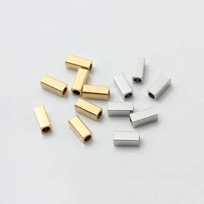 不掉色钛钢镀18K金长方管子