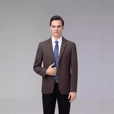 新款男士羊毛单西春秋年爸621-1-S6商务休闲男式外套免烫高中端爸