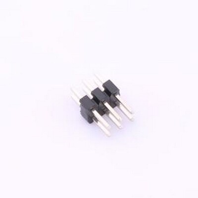 HB-PH8-20023PB2GOP 排针 间距:2mm 2x3P 直插 方针 插件,P=2mm