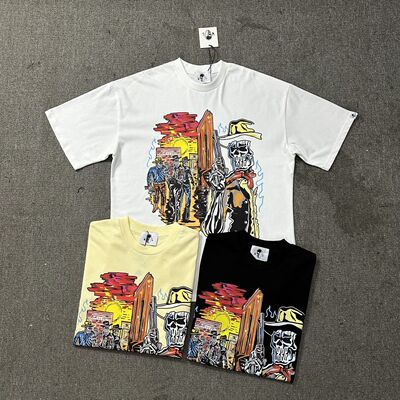 WARREN LOTAS美式街头西部牛仔美潮嘻哈夏T恤衫宽松纯棉圆领短袖