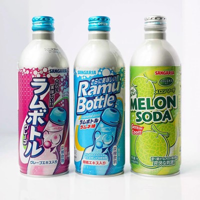 日本进口SANGARIA三佳利波子汽水碳酸饮料批发特价三佳丽桑格利亚