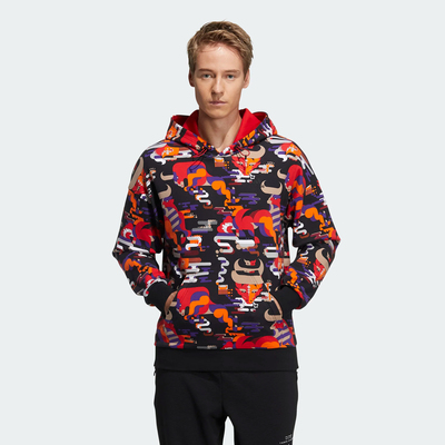 专柜正品Adidas阿迪达斯男女户外连帽运动男女卫衣套头衫GQ8838