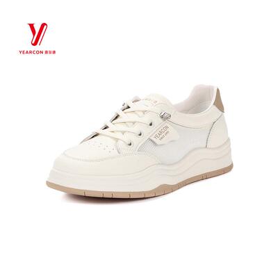 意尔康女鞋2025春夏新款小白鞋女网面透气休闲板鞋S371AD04370Y