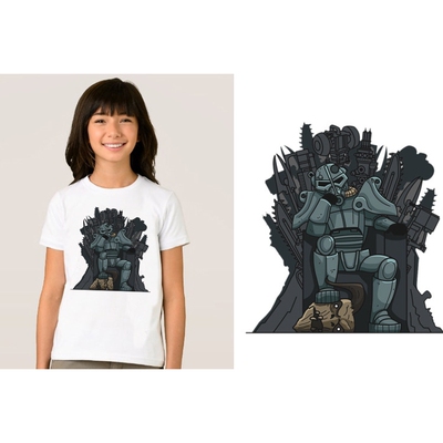Fallout 4 vault boy辐射4T-Shirt男女T恤班服定制TEE圆领 1