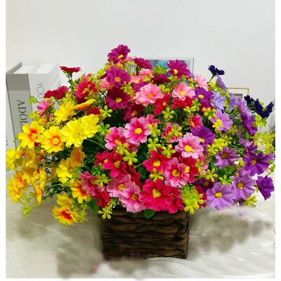 1 Bundle Artificial Flowers Outdoor UV Resistant Shrubs Plan