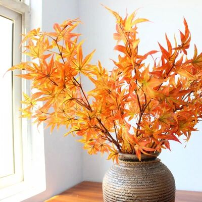 84cm Retro Autumn Maple Leaf Artificial Plant Simulation Art