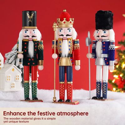 30CM Nutcracker Wooden Soldier Doll Puppet Creative Craft Ho