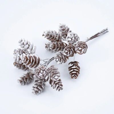 10/20pcs Artificial Plant Fake Pine Cone Flowers Wreaths Chr