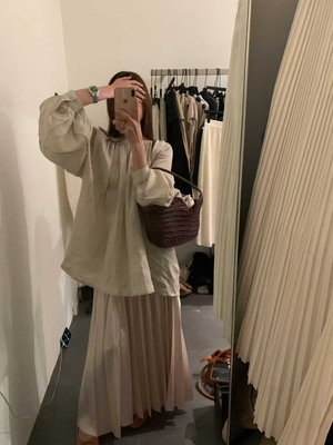 韩系设计感小众褶皱天丝苎麻衬衫女26春夏新款宽松显瘦透气防晒衣